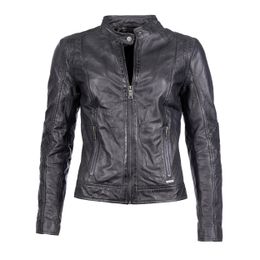 Lederjacke Maze "Lederjacke Marcie", Damen, Gr. M, grau, Obermaterial: 100% Lammleder LEL. Futter: 100% Polyester PES., Jacken Lederjacke