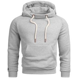 Kapuzenpullover Alessandro Salvarini "Alessandro Salvarini Herren Hoodie AS291", Herren, Gr. XL, grau (hellgrau), Obermaterial: 65% Baumwolle CO. 35% Polyester PES., Sweatshirts Kapuzenpullover