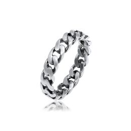 Silberring Elli "Ring Panzer Design Bandring 925 Silber" Gr. 52, schwarz, Fingerringe, Damen, 52, Silber 925 (Sterlingsilber), Silberring