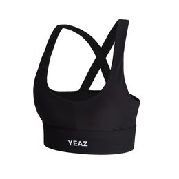 Sporttop YEAZ "Top VIBRANT", Damen, Gr. XL, schwarz, Obermaterial: 87% Nylon NY. 13% Elasthan EL., Tops Sporttop