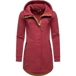 Sweatjacke Ragwear "Sweatjacke Letty Intl.", Damen, Gr. XXL, pink (raspberry23), Obermaterial: 54% Polyester PES. 41% Baumwolle CO. 5% Viskose CV. Futter: 54% Polyester PES. 41% Baumwolle CO. 5% Viskose CV., Sweatjacken Sweatjacke