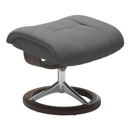 Fu&szlig;hocker stressless "Mayfair", grau (dunkelgrau dinamica), B:55cm H:41cm T:39cm, Leder BATICK: BATICK ist ein leicht korrigiertes, durchgef&auml;rbtes und genarbtes M&ouml;belleder, bei dem die meisten Unebenheiten und Spuren in der Regel entfernt wurden.;Leder PALOMA: PALOMA ist ein durchgef&auml;rbtes Semianilin-M&ouml;belleder mit nat&uuml;rlicher Narbung.;ROHLEDER Stoff Q2 FARON: Ein fester zuverl&auml;ssiger Boucl&eacute; mit e