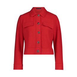 Jackenblazer Betty Barclay "Blazer-Jacke mit aufgesetzten Taschen", Damen, Gr. 38, rot (high risk rot), Obermaterial: 60% Viskose CV. 40% Wolle WO., Blazer Jackenblazer
