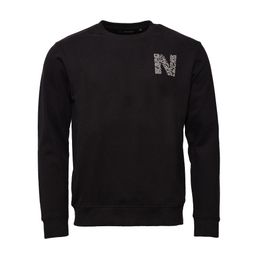 Sweatshirt NASSAU BEACH "Sweatshirt NB231045", Herren, Gr. L, schwarz, Obermaterial: 100% Baumwolle CO., Sweatshirts Sweatshirt