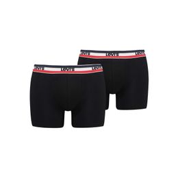 Levi's Boxershorts LEVI'S "Boxershort 2er Pack", Herren, Gr. M, schwarz, Obermaterial: 95% Baumwolle CO. 5% Elasthan EL., Unterhosen Boxershorts