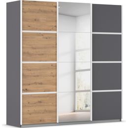 Kleiderschrank Rauch "Schwebet&uuml;renschrank OTTO&acute;s Choice Garderobe Schrank TOP ANGEBOT Avola", grau (graumetallic, eiche artisan, leisten wei&szlig;), B:203cm H:210cm T:62cm, Holzwerkstoff, Schr&auml;nke, Kleiderschrank, mit eleganten Zierleisten in Chrom, Schwarz oder Wei&szlig; MADE IN GERMANY