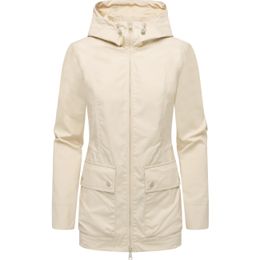 Outdoorjacke Ragwear "Outdoorjacke Monadetta B", Damen, Gr. XS, beige (ecru), Obermaterial: 65% Polyester PES. 35% Baumwolle CO. Obermaterial: Futter: 100% Polyester PES., Jacken Outdoorjacke