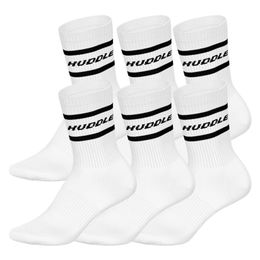 HUDDLE 6pk Crew Socks Stripe Unisex Socken