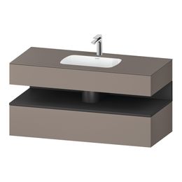 Duravit Einbauwaschtisch-M&ouml;bel-Set Qatego 120x55x60cm, gra m/bas ma, Konsolen-Waschtischunterbau (QA4787049430000)