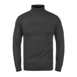 Rollkragenpullover INDICODE "Rollkragenpullover IDErnetto", Damen, Gr. L, grau (charcoal mix), Obermaterial: 80% Baumwolle CO. 20% Polyamid PA., Pullover Rollkragenpullover