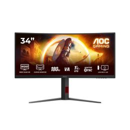 AOC Curved-Gaming-Monitor "CU34G4", Energieeffizienz: F, schwarz, B:80,8cm H:38,6cm T:10,9cm, Monitore, neigbar, Curved-Gaming-Monitor