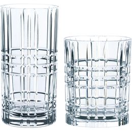 Gl&auml;ser-Set Nachtmann "Highland Square", transparent, 12 Stk., Kristallglas, Trinkgef&auml;&szlig;e, Gl&auml;ser-Set, Made in Germany, 12-teilig