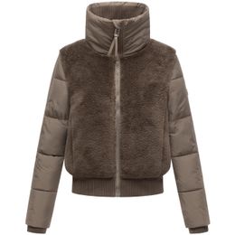 Pl&uuml;schjacke Navahoo "Fleecejacke Teddyzone 14", Damen, Gr. L, braun (stone braun), Obermaterial: 100% Polyester PES. Obermaterial: 100% Polyester PES. Futter: 100% Polyester PES. 100% Polyester PES., Jacken Pl&uuml;schjacke