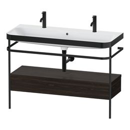 Duravit M&ouml;belwaschtisch-Kombi Happy D.2 Plus 117,5x49cm, m 1 HL, Konsole, Nussb geb. (HP4764O69690000)