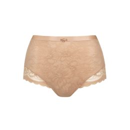 Taillenslip LISCA "Damen Taillenslip Evelyn", Damen, Gr. 42, beige (sweet almond), Stoff, Obermaterial: 83% Polyamid PA. 17% Elasthan EL., Unterhosen Taillenslip