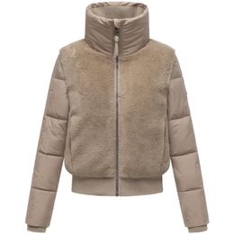 Pl&uuml;schjacke Navahoo "Fleecejacke Teddyzone 14", Damen, Gr. XL, beige (light taupe), Obermaterial: 100% Polyester PES. Obermaterial: 100% Polyester PES. Futter: 100% Polyester PES. 100% Polyester PES., Jacken Pl&uuml;schjacke
