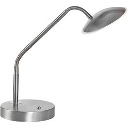 Fischer und Honsel FISCHER & HONSEL Stehlampe "Tallri", grau (nickelfarben), 1, H: 60cm, 1 Stk., Leuchten, langlebige LED, dimmbar, Stehlampe
