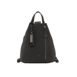 Rucksack SURI FREY "Rucksack SFY Romy", Damen, Gr. B/H/T: 30cm x 33cm x 18cm, grau (schwarzgrau 840), Obermaterial: 60% Polyurethan PU. 40% Polyester PES., Rucks&auml;cke Rucksack