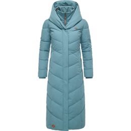 Steppmantel Ragwear "Steppmantel Natalka Extralong", Damen, Gr. 4XL, grau (stone blau25), Obermaterial: 100% Polyester PES. Obermaterial: Futter: 100% Polyester PES. 100% Polyester PES., M&auml;ntel Steppmantel