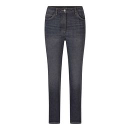 Regular-fit-Jeans GOLDNER "Mom Jeans SARA aus Baumwoll-Stretch", Damen, Gr. 48, N-Gr, schwarz, Obermaterial: 98% Baumwolle CO. 2% Elasthan EL., Jeans Regular-fit-Jeans
