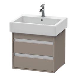 Duravit Waschtischunterschrank Ketho 55x44cm, bas. ma, 2 Schubk., wandh&auml;ngend (KT663604343)