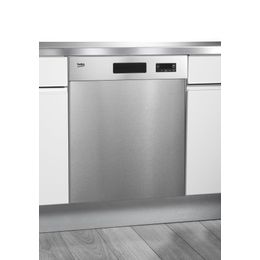 Beko Unterbaugeschirrsp&uuml;ler "BDUN15O30X 7689001677", Energieeffizienz: D, silber (silberfarben), B:59,8cm H:81,8cm T:57cm, Geschirrsp&uuml;ler, hocheinbauf&auml;hig, Unterbaugeschirrsp&uuml;ler