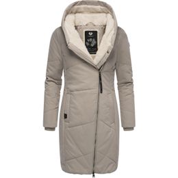 Wintermantel Ragwear "Wintermantel Gordon Long", Damen, Gr. XL, grau (taupe24), Obermaterial: 74% Baumwolle CO. 26% Nylon NY. Obermaterial: Futter: 100% Polyester PES. 100% Polyester PES., M&auml;ntel Wintermantel