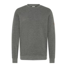 !Solid Longpullover SOLID "Sweater SDSIMSA", Herren, Gr. XL, grau (gray melange), Obermaterial: 65% Polyester PES. 35% Baumwolle CO., Pullover Longpullover