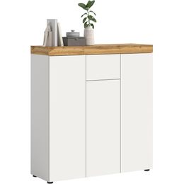 Highboard OTTO HOME "MAMBO, TOPSELLER, H&ouml;he 115 cm, in verschiedenen Farben erh&auml;ltlich", platin wei&szlig;, wotan eiche nachbildung, B:105cm H:115cm T:37cm, FSC-zertifizierter Holzwerkstoff, Sideboards, Highboard, Kommode, Sideboard, Wohnzimmer, Schlafzimmer