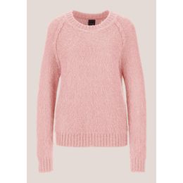 Madeleine Mode Longpullover MADELEINE "Pullover Flauschiger Rundhals-Pullover", Damen, Gr. 34, rosa (blassrosa), Obermaterial: 45% Polyacryl PAN. 35% Polyamid PA. 20% Wolle WO., Modern, normal, Pullover Longpullover