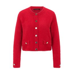 Strickjacke Betty Barclay "Casual-Strickjacke mit Knopfleiste", Damen, Gr. 44, rot, Obermaterial: 55% Polyester PES. 45% Polyamid PA., Strickjacken Strickjacke