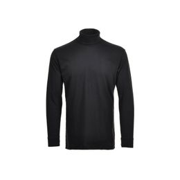 Sweatshirt Ragman "Longsleeve Langarm Basic Rollkragen Regular Fit", Herren, Gr. S, schwarz, Obermaterial: 100% Baumwolle CO., Sweatshirts Sweatshirt