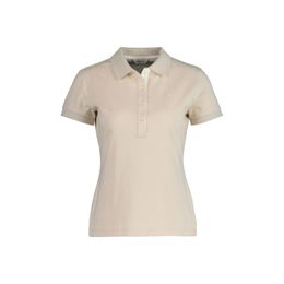 Poloshirt Gant "Poloshirt CONTRAST COLLAR PIQUE POLO 1er Pack", Damen, Gr. S, beige, Obermaterial: 96% Baumwolle CO. 4% Elasthan EL., Shirts Poloshirt
