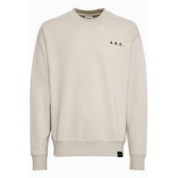 !Solid Longpullover SOLID "Sweatshirt SDHannes", Herren, Gr. XXL, beige (oatmeal), Obermaterial: 60% Baumwolle CO. 40% Polyester PES., Sweatshirts Longpullover