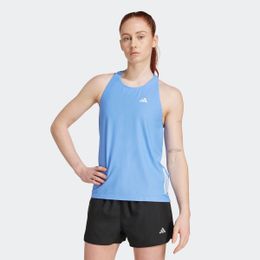 Lauftop adidas Performance "OTR B TANK", Damen, Gr. XL, blau (blau fusion), Obermaterial: 86% Polyester, 14% Elasthan, Rundhals, Tops Lauftop