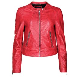 Bikerjacke Maze "Lederjacke 183Grenada", Damen, Gr. XS, rot, Obermaterial: 100% Lammleder LEL. Futter: 100% Polyester PES., Jacken Bikerjacke