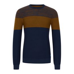 Strickfleece-Pullover Blend "Strickpullover BHNapinoa", Herren, Gr. XL, braun (bronze braun), Obermaterial: 100% Baumwolle CO., Pullover Strickfleece-Pullover