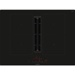 Siemens Kochfeld mit Dunstabzug "ED711HQ26E", Energieeffizienz: B, schwarz, B:71cm H:22,3cm T:52,2cm, Kochfelder, Kochfeld mit Dunstabzug