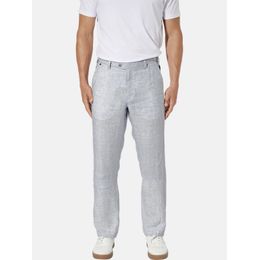 Anzughose Babista "Hose INNOCENZO", Herren, Gr. 56, N-Gr, blau (hellblau kariert), Obermaterial: 100% Leinen LI., regular fit, Hosen Anzughose