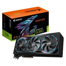 Gigabyte Grafikkarte "AORUS GeForce RTX 5080 MASTER 16G Grafikkarte - 16GB GDDR7, 256 Bit, P", ohne farbbezeichnung, Grafikkarten, Grafikkarte