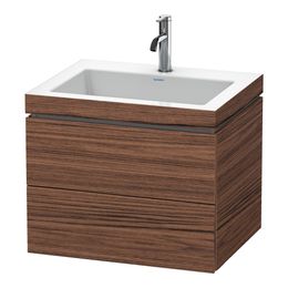 Duravit Waschtischunterschrank c-bonded L-Cube 60 x48cm, 1 HL, N dkl., 2 Schub., wandh&auml;ngend (LC6926O2121)