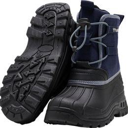 Snowboots Hummel "ICICLE JR", M&auml;dchen, Gr. 34, schwarz (schwarz iris), Textil, Schuhe Snowboots, wasserdicht und gef&uuml;ttert