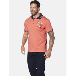 Poloshirt Jan Vanderstorm "Poloshirt OLFTIN", Herren, Gr. 3XL, orange (hellorange), Obermaterial: 100% Baumwolle CO., Shirts Poloshirt