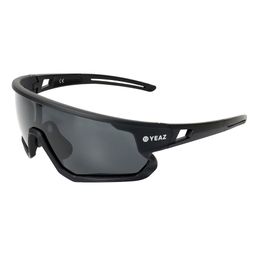 Sportbrille YEAZ "Sport-Sonnenbrille Black SUNRISE", Damen, schwarz, Sonnenbrillen Sportbrille