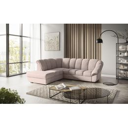 Ecksofa COTTA "Mado, Breite 260 cm", mud, B:260cm H:88cm T:104cm, 100% POLYESTER (PES), Sofas, Ecksofa, verschiedene Sofas individuell kombinierbar