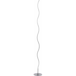 JUST LIGHT Stehlampe "WAVE", grau (stahlgrau), 1, &Oslash; 14cm H: 120cm, 1 Stk., Leuchten, Fu&szlig;schalter, Stehlampe