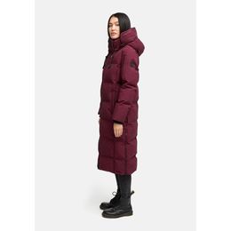 Winterjacke Marikoo "Marikoo Tikoraa Damen lange Winterjacke Steppjacke N102", Damen, Gr. L, rot (wine), Obermaterial: 100% Polyester PES., Jacken Winterjacke