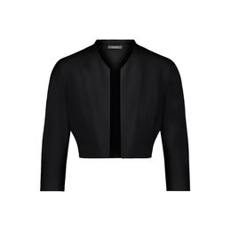 3/4-Arm-Shirt Vera Mont "Bolero-Jacke figurbetont", Damen, Gr. 48, schwarz, Obermaterial: 95% Polyester PES. 5% Elasthan EL., Shirts 3/4-Arm-Shirt