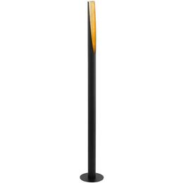 Eglo LED Stehlampe "BARBOTTO", gold (schwarz, goldfarben), 1, &Oslash; 6cm H: 137cm, Leuchten, Leuchte schwarz, gold / &Oslash;6 x H137 cm / inkl. 1 x GU10 (je 4,5W), LED Stehlampe