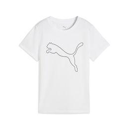 Trainingsshirt Puma "W TAD ESSENTIAL LOGO TEE", Damen, Gr. M, wei&szlig; (Puma wei&szlig;), Jersey, Obermaterial: 100% Polyester, regular fit normal, Rundhals, Shirts Trainingsshirt, Kurzarm, mit Rundhalsausschnitt, mit seitlichen Bel&uuml;ftungs&ouml;ffnungen